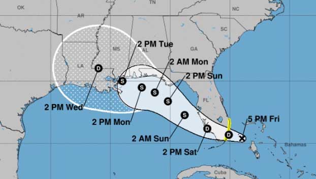 Storm expected to enter gulf, grow to near hurricane strength early ...